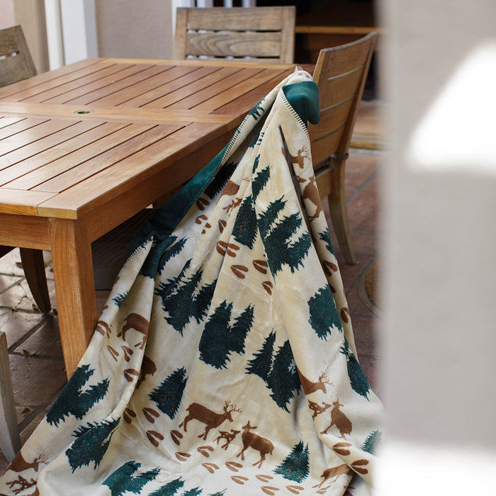 Denali Deer Spruce Throw Blanket - Denali Home: Spruce Forest Comfort
