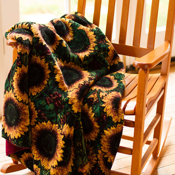 Sunflowers Throw Blanket | Denali Home Collection